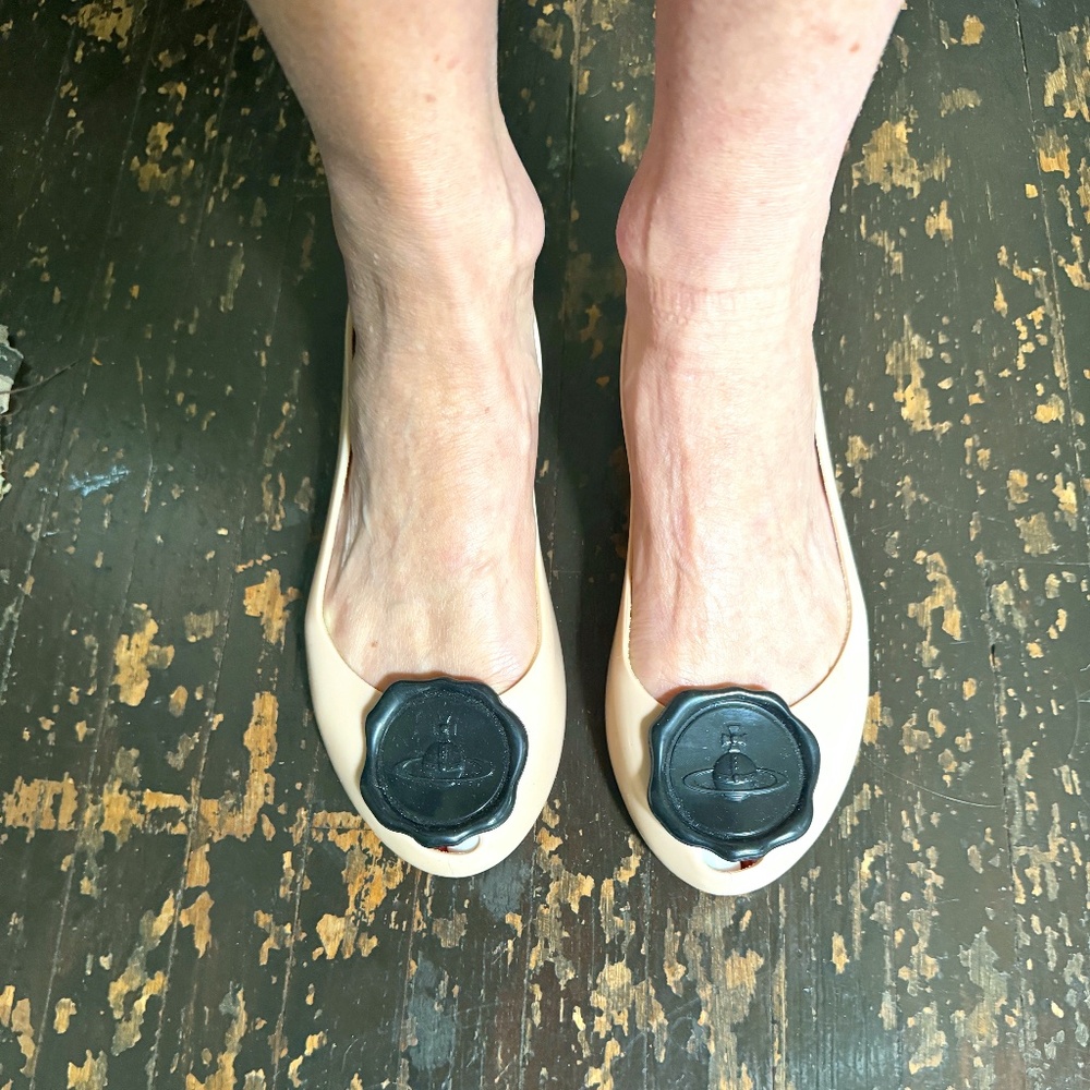 Vivienne Westwood X Melissa Jelly Ballet Flat, Size 7 - Gem